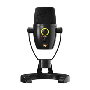 neat microphones neat bumblebee ii - professional cardioid directional usb condenser microphone with 24 bit/96 khz digital audio for recording, streaming, podcasting, and gaming - black