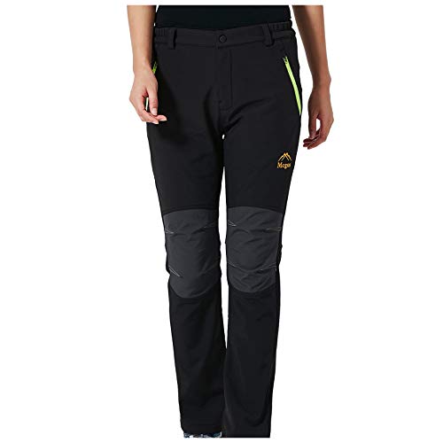 BFONE Women's Cross Country Ski Pants Outdoor Mountaineering Snow Sports Windproof Warm Skiing Pants Snow Pants Trousers (Black-01, L)