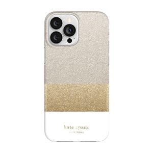 kate spade new york Protective Hardshell Case for iPhone 13 Pro - Glitter Block White