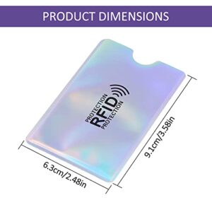 Molain Colorful RFID Card Holder, 9 Pieces RFID Blocking Sleeves Credit Card Sleeves Set RFID Identity Card Protector for Women Men