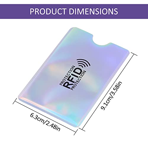 Molain Colorful RFID Card Holder, 9 Pieces RFID Blocking Sleeves Credit Card Sleeves Set RFID Identity Card Protector for Women Men