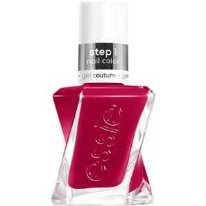 essie gel couture nail polish, long-lasting deep magenta nail polish, vegan, chevron trend, 0.46 fl oz