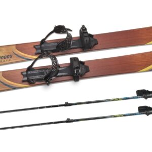 Whitewoods Outlander 139cm Cross Country Ski Set - Snowshoe Grip, Nordic Glide, Brown