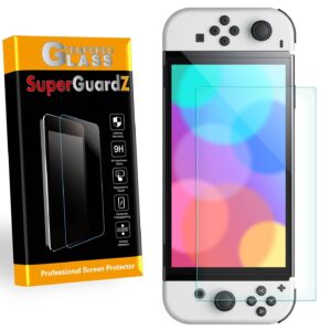 superguardz for nintendo switch oled (2021) screen protector tempered glass anti blue light, eye protection, hd clear, anti-scratch, anti-shock