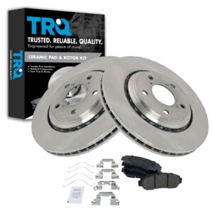 trq front premium posi ceramic disc brake pads & rotors kit for honda odyssey