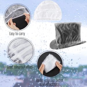 4 Pieces Cowboy Hat Rain Covers Plastic Hat Covers Cowboy Hat Protectors Cowboy Hat Covers for Storage (X Large) Gray