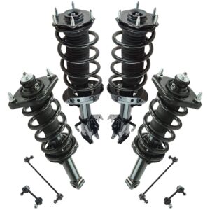 trq front and rear suspension kit complete strut & coil spring assembly shock & spring strut assembly sway bar stabilizer link compatible with 2012-2014 honda cr-v