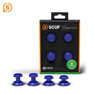 scuf instinct interchangeable thumbsticks 4 pack, replacement joysticks only for scuf instinct pro performance xbox series x|s controller - blue