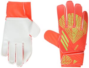 unisex-child training predator goalie gloves solar red/team solar green/team solar green 5