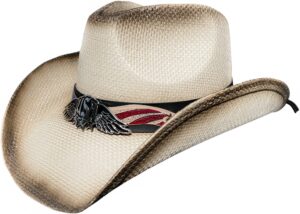 western outback cowboy hat men's women's style straw felt canvas