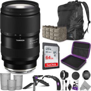 tamron 28-75mm f/2.8 di iii vxd g2 lens for sony e mount with altura photo advanced accessory and travel bundle