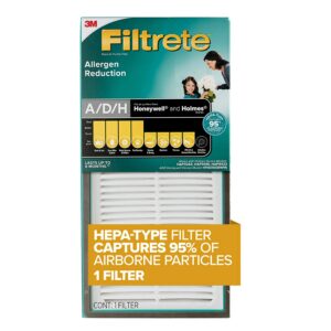 filtrete air purifier filter, allergen reduction hepa-type air filter, 4-pack, size 9.96 in. x 4.69 in., works with filtrete fap-tt-adh device