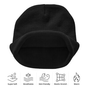 MiAnMiAn Moon Gothic Embroidery Beanie Knit Hats for Men & Women, Moon Beanie Embroidery Winter Hats Skull Cap