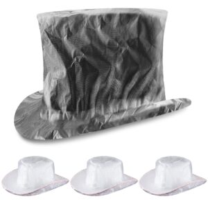 4 pieces cowboy hat rain covers plastic hat covers cowboy hat protectors cowboy hat covers for storage (x large) gray