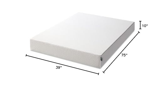 ZINUS Cooling Essential Memory Foam Mattress, Twin, White