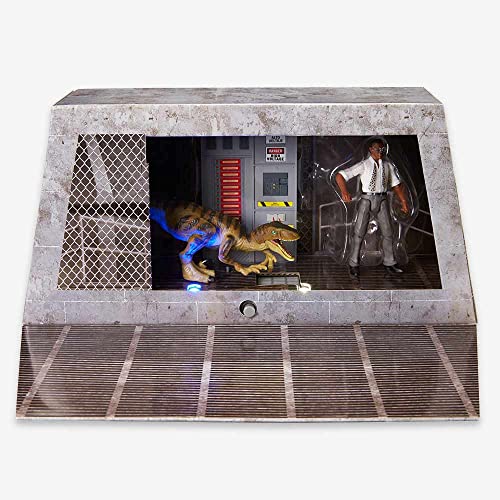 Jurassic Park Final Scene Ray Arnold and Velociraptor Action Figure Set