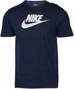 nike men's sportswear graphic short sleeve shirt (blue white, large)