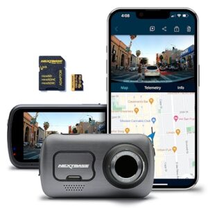 nextbase 622gw dash cam with 128gb micro sd memory card bundle - dash camera for cars with true 4k 30fps uhd auto recording, wi-fi, gps, bluetooth, alexa, image stabilization, parking mode