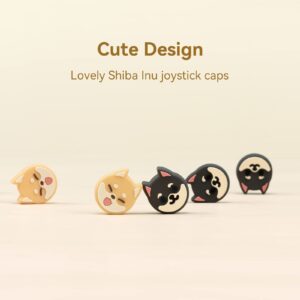 GeekShare Cute Animal Theme Thumb Grip Caps,Compatible with Nintendo Switch/OLED/Switch Lite,Soft Silicone Joystick Cover,4PCS - Shiba Inu