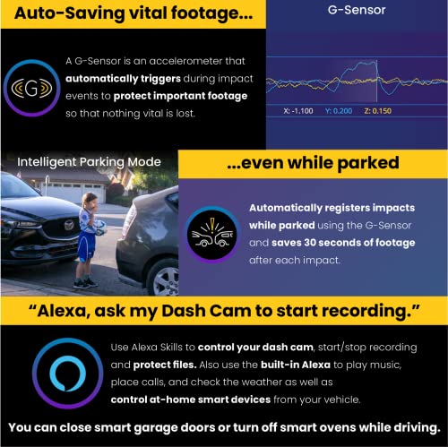 Nextbase 622GW Dash Cam with 128GB Micro SD Memory Card Bundle - Dash Camera for Cars with True 4K 30fps UHD Auto Recording, Wi-Fi, GPS, Bluetooth, Alexa, Image Stabilization, Parking Mode