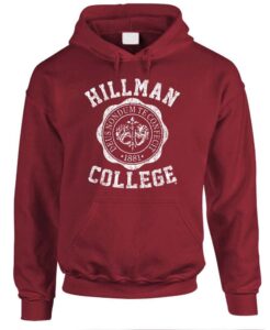 hillman college - 80s sitcom retro hbcu - fleece pullover hoodie (3xl, maroon)