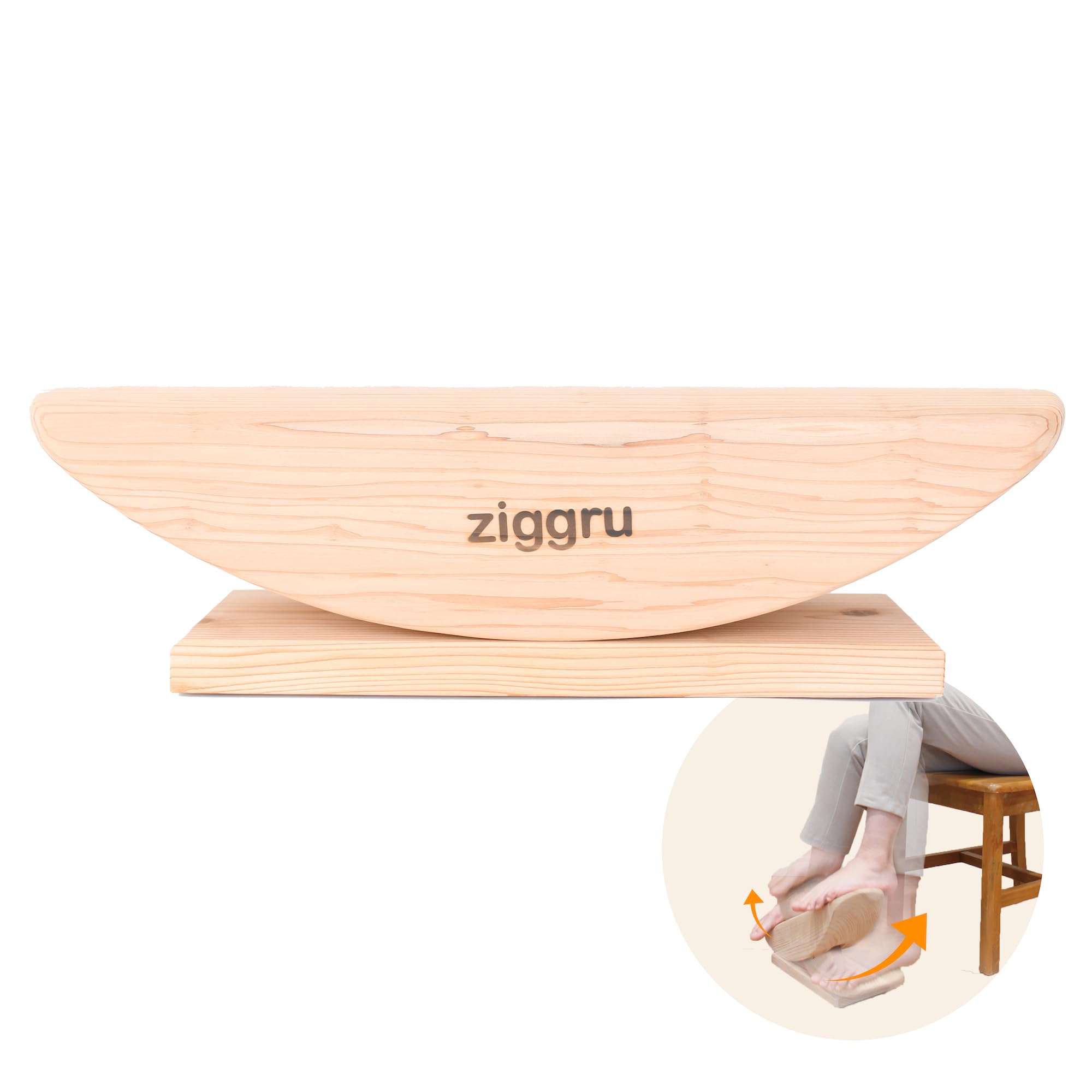 Kenko Life Ziggru Wood Leg Exerciser While Sitting for Seniors | Japanese Wooden Low Impact Exercise Equipment, Non Electric, Non Motorised, Rehabilitation, Physical Activity Elderly Over 80 Over 70