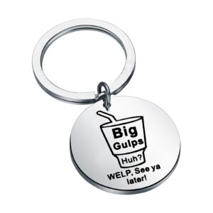 bleouk dumb dumber movie inspired gift 90s movie fans keychain gift for comedy lover (big gulps huh)