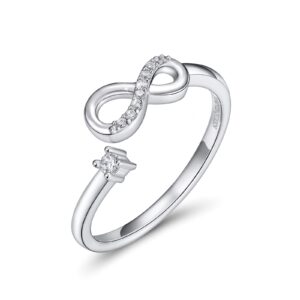 infinity ring sterling silver infinity forever love knot ring for her 925 sterling silver rings for women