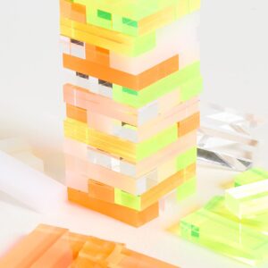 Mini Lucite Jumbling Tower | Limited Edition Neon