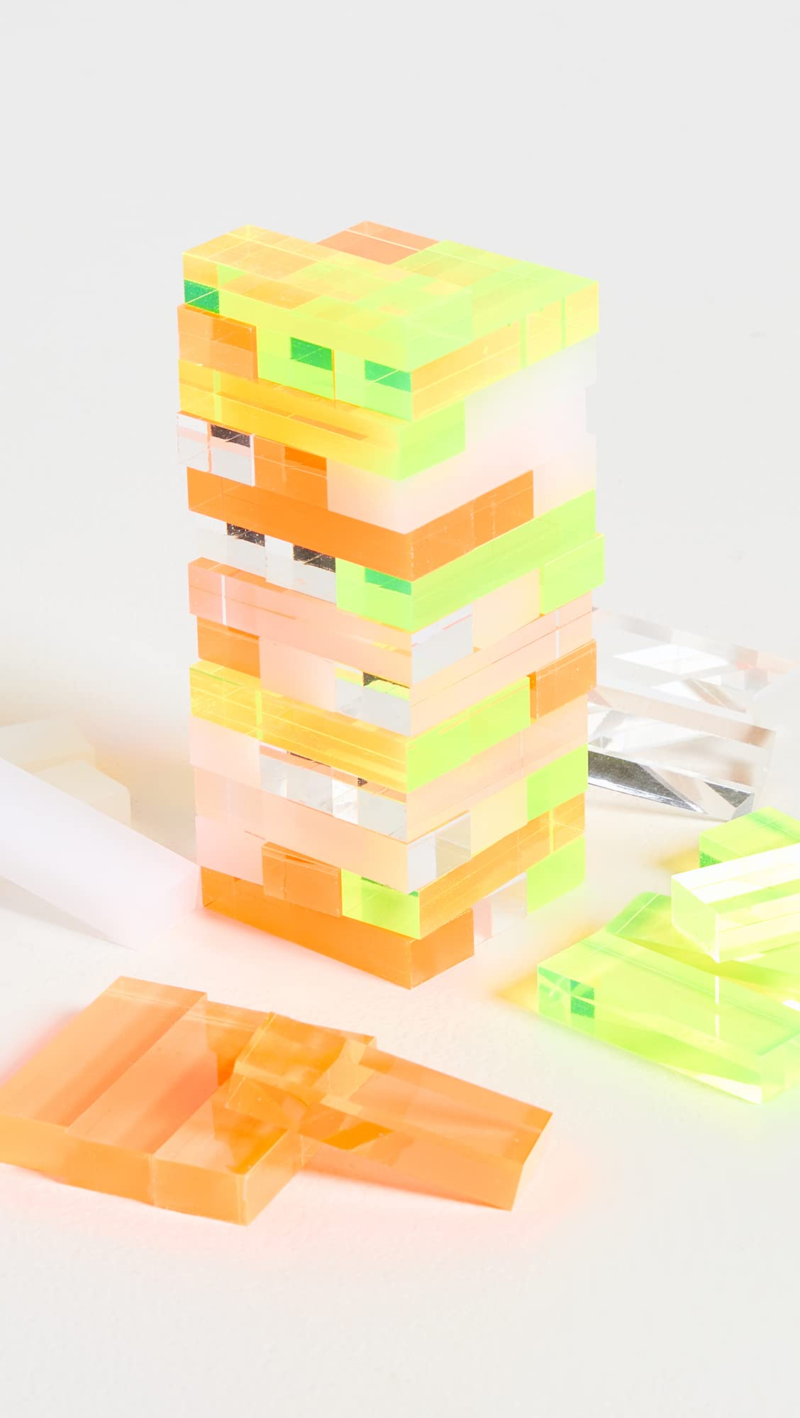 Mini Lucite Jumbling Tower | Limited Edition Neon