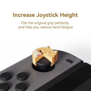 GeekShare Cute Animal Theme Thumb Grip Caps,Compatible with Nintendo Switch/OLED/Switch Lite,Soft Silicone Joystick Cover,4PCS - Shiba Inu