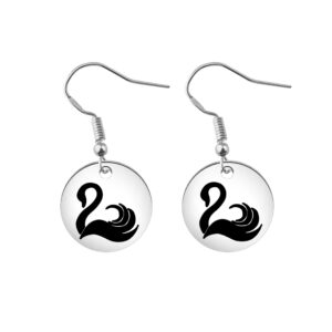 faadbuk kotlc inspired gift blac swan gift i will do everything in my power to help my world (black swan earrings)