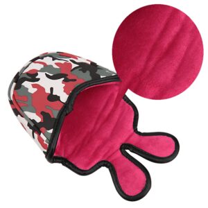 Golf Builder Red Camouflage Golf Club Mallet Putter Head Cover with Magnetic Closure for Center Shaft Putters