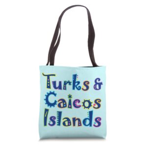 turks and caicos islands souvenir tote bag