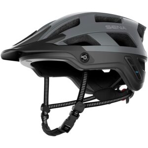 sena m1 evo smart communications mountain bike helmets (matte gray, l)