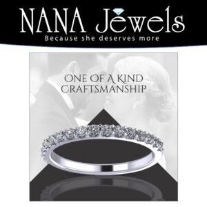 NANA Jewels 2.00ct Pure Brilliance Zirconia Engagement Ring Wedding Set Round Brilliant Cut Lucita Solitaire Silver Size 6