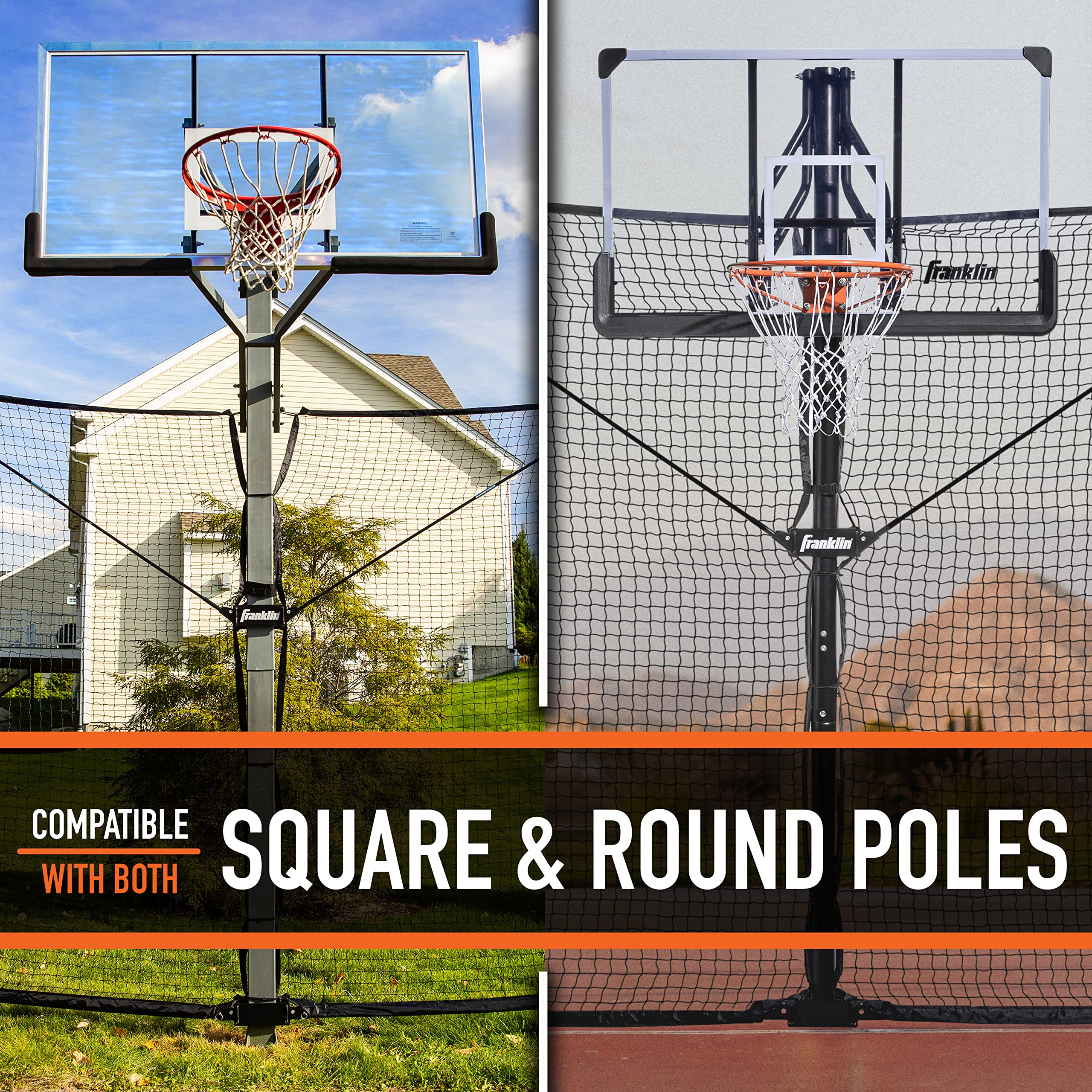 Franklin Sports Defender Net Pro – 10ft. x 8ft. Rebounder – Easily Fold and Quick Install – Defensive Net System, Black