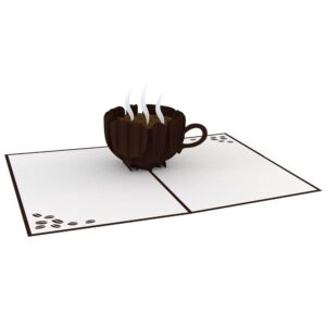 lovepop coffee cup 3-d pop-up greeting card