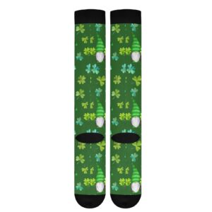 JUNZAN St Patrick Day Gnomes Compression Socks for Women & Men Circulation Long Socks for Running Cycling Athletic Nurse