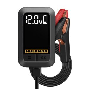 hulkman sigma 1 car battery charger, 1a 6v/12v automatic smart trickle charger, battery maintainer, and desulfator with intelligent interface