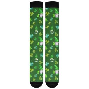 JUNZAN St Patrick Day Gnomes Compression Socks for Women & Men Circulation Long Socks for Running Cycling Athletic Nurse