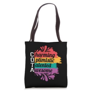 cota pediatric occupational therapy assistant tote bag