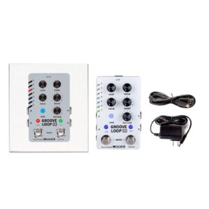 MOOER Groove Looper Pedal Drum Machine Stereo Guitar Loop Recorder Pedals with 140 Minutes Loops 121 Drum Grooves Editor Software (X2)