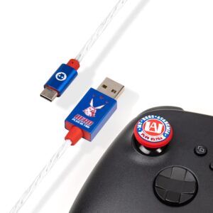 numskull official my hero academia led usb type-c cable and thumb stick grips 1.5m - compatible with xbox series x|s, playstation 5, nintendo switch