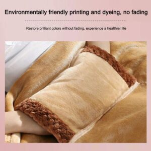 UUHUKP Heated Shawl USB Heated Blanket Electric Throw 24x32Inch Flannel Fast Heating Blanket Heated Blanket Electric Lap Blanket Throw Pad Warm Knee Foot Shawl Home Office Use Machine Washable, Khaki