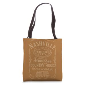 nashville tennessee country western music city usa tote bag