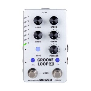 mooer groove looper pedal drum machine stereo guitar loop recorder pedals with 140 minutes loops 121 drum grooves editor software (x2)