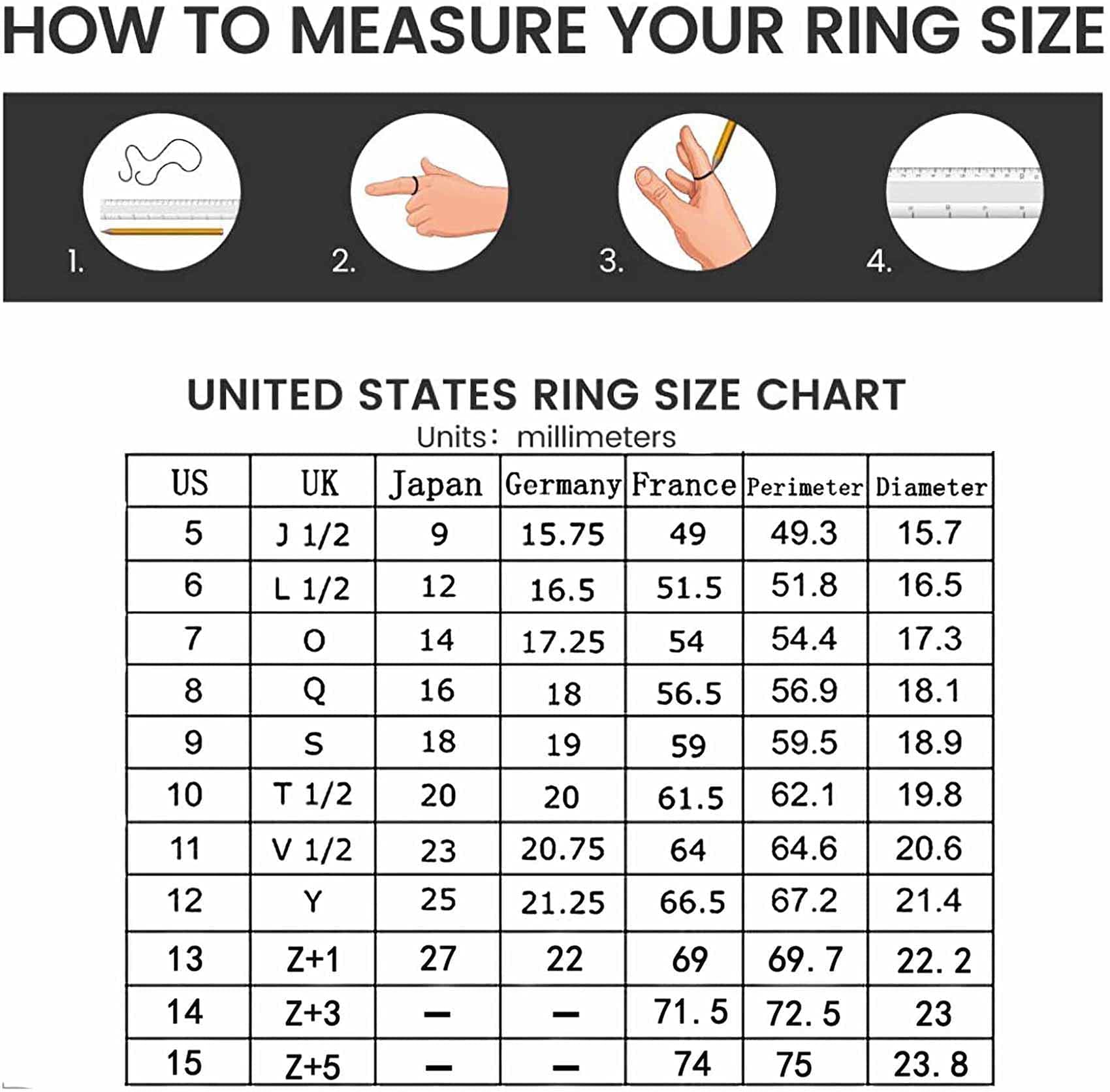 VQYSKO Signet Stainless Steel Band Ring18k Gold Plated Fashion Cute Stacking Wedding Engagement Fidget Ring fo Women Teen, Size 5-10 (Gold+Black, 7)