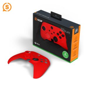 scuf instinct controller removeable faceplate kit - anti friction rings - xbox series x, s, xbox one - red