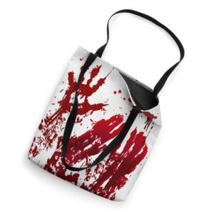 Bloody Red Blood Splatter Halloween Zombie Horror Graphic Tote Bag